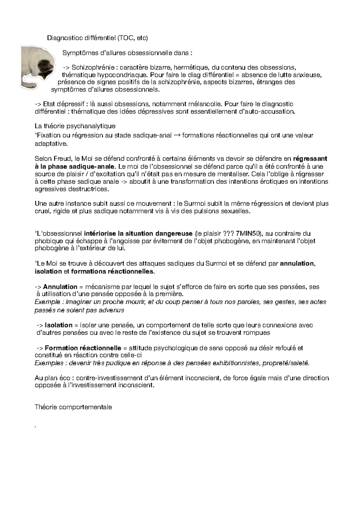 CM 5 - Patho - PDF - Diagnostioc différentiel (TOC, etc) Symptômes d ...