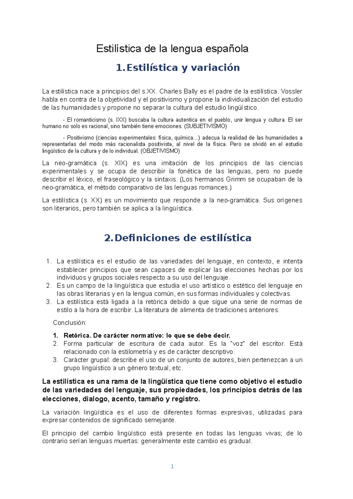 Estilística de la lengua española teoría - Estilística de la lengua ...