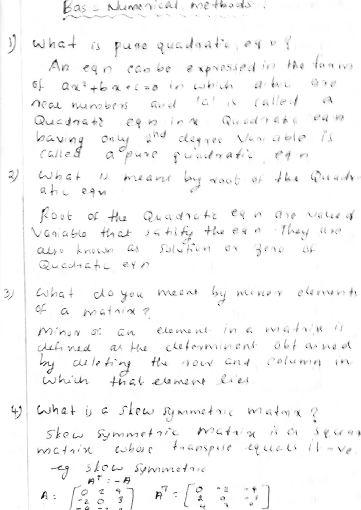 BNM Assignment-1 - Basic numerical methods , questions and their answers. - Studocu