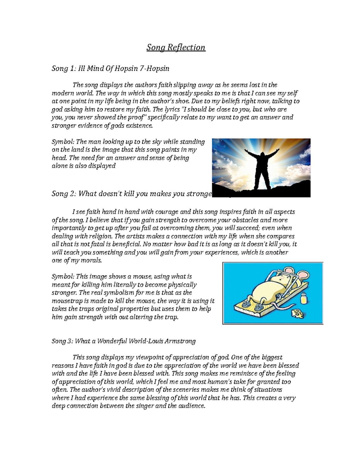 Song Reflection - Song Reflection Song 1: Ill Mind Of Hopsin 7-Hopsin ...