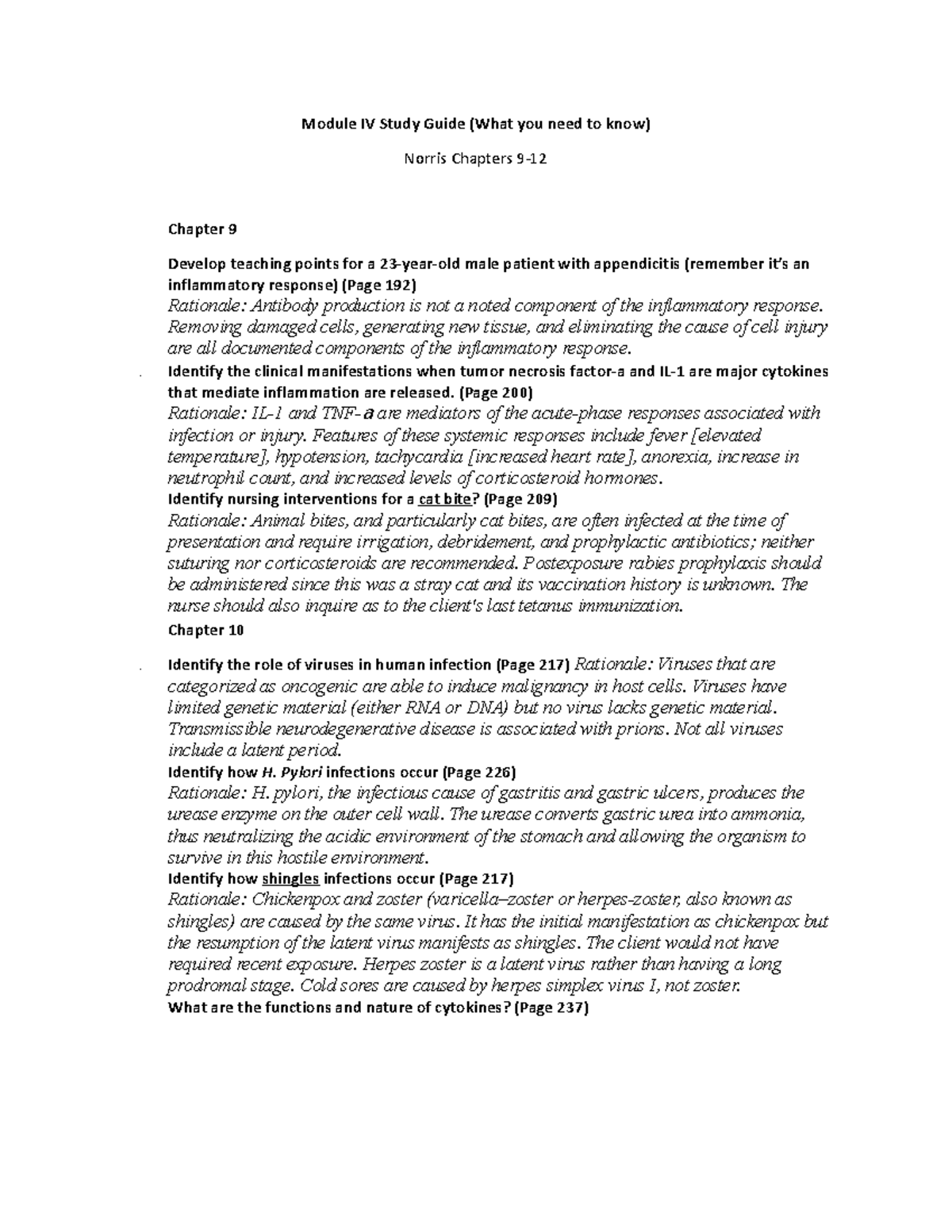 Module IV Study Guide (What you need to know) - Removing damaged cells ...