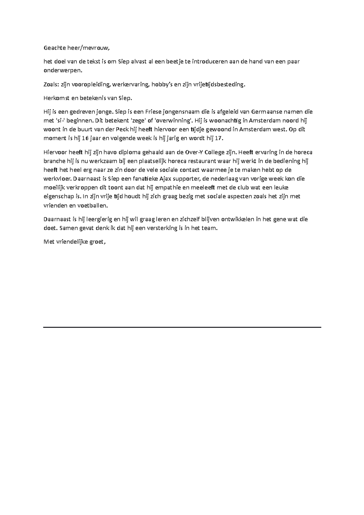 Geachte Heer, Mevrouw, In English With Examples – OKZAA