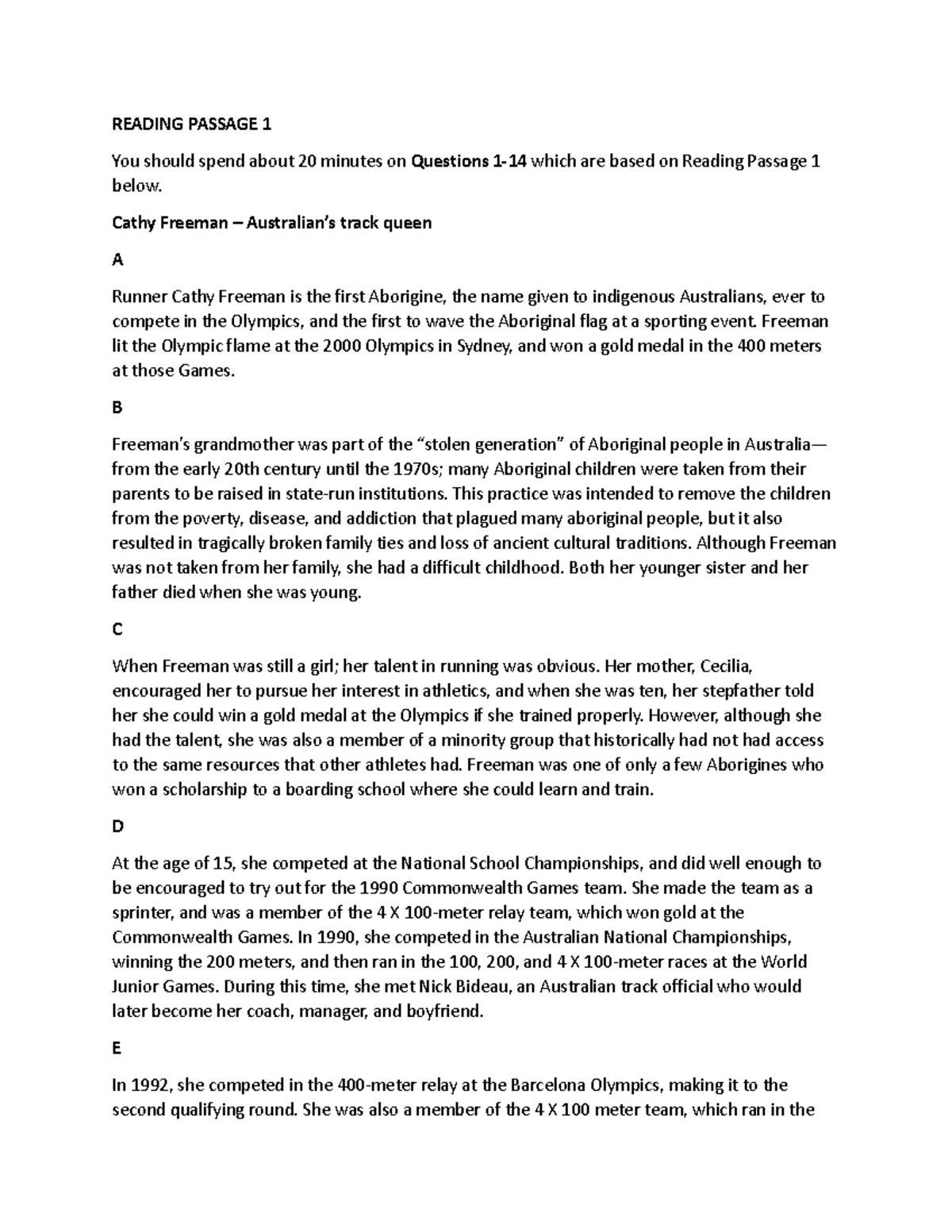 Reading 7 - for sb who wants to achieve band 7+ in ielts - READING ...