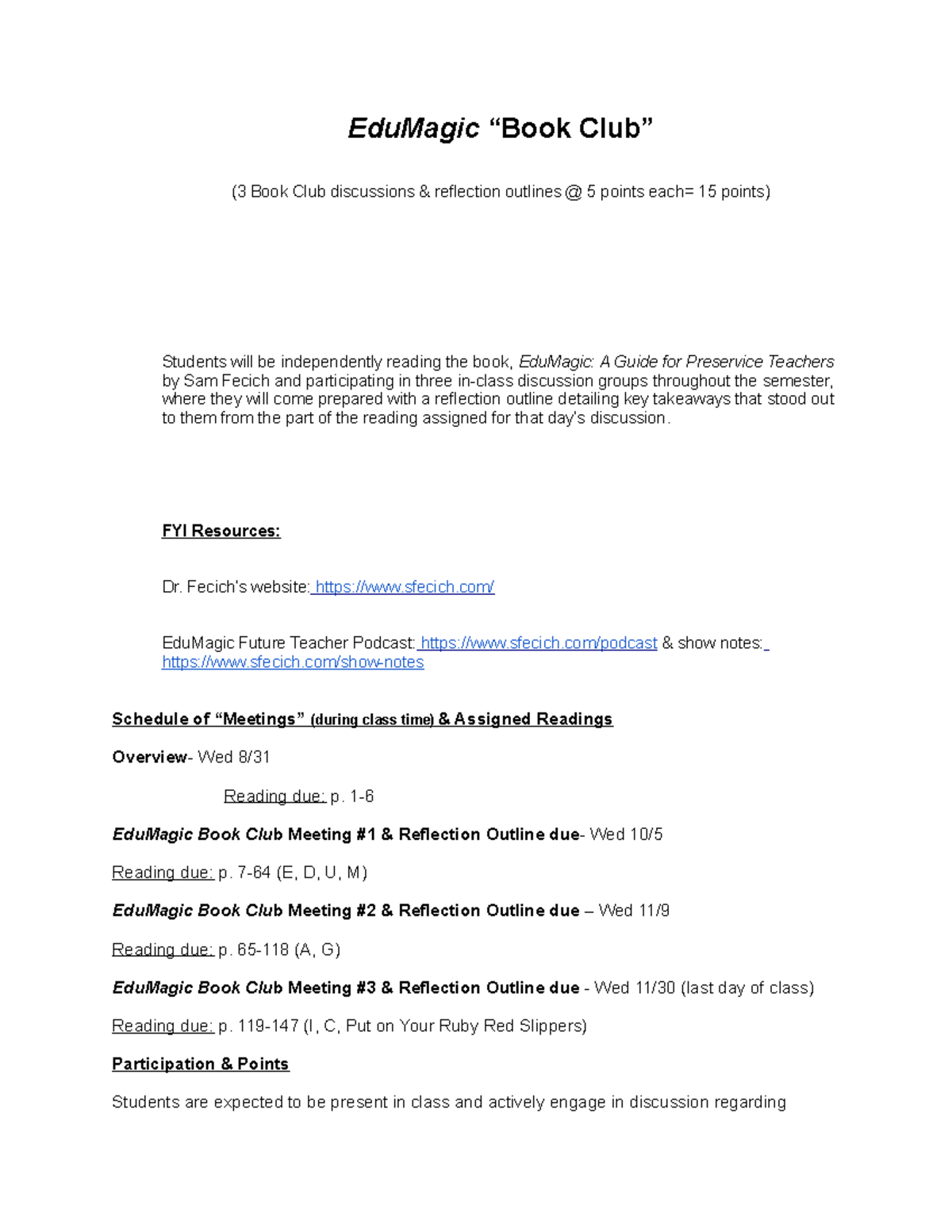 edumagic book club assignment and reflection 2 - EduMagic “Book Club ...