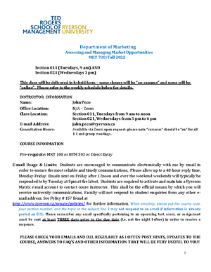 Campus map Campus map - Ryerson University Campus Map Version: March ...