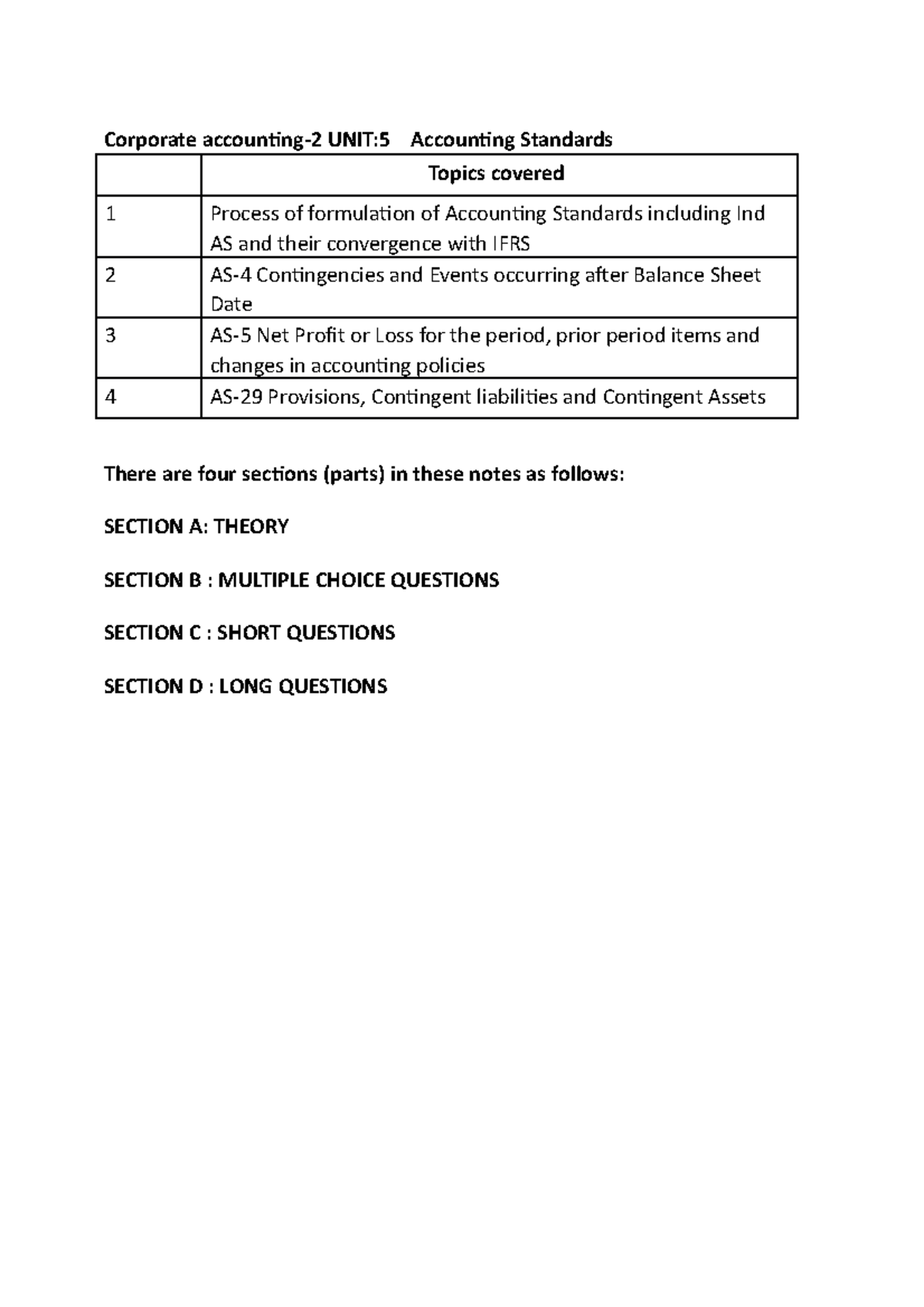 accounting standards - Corporate accounting-2 UNIT:5 Accounting ...
