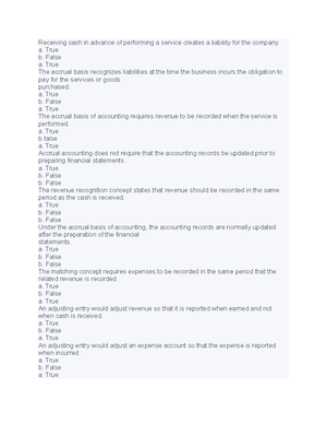 Accounting chapter 5 - notes, vocab, study materials and test answers ...