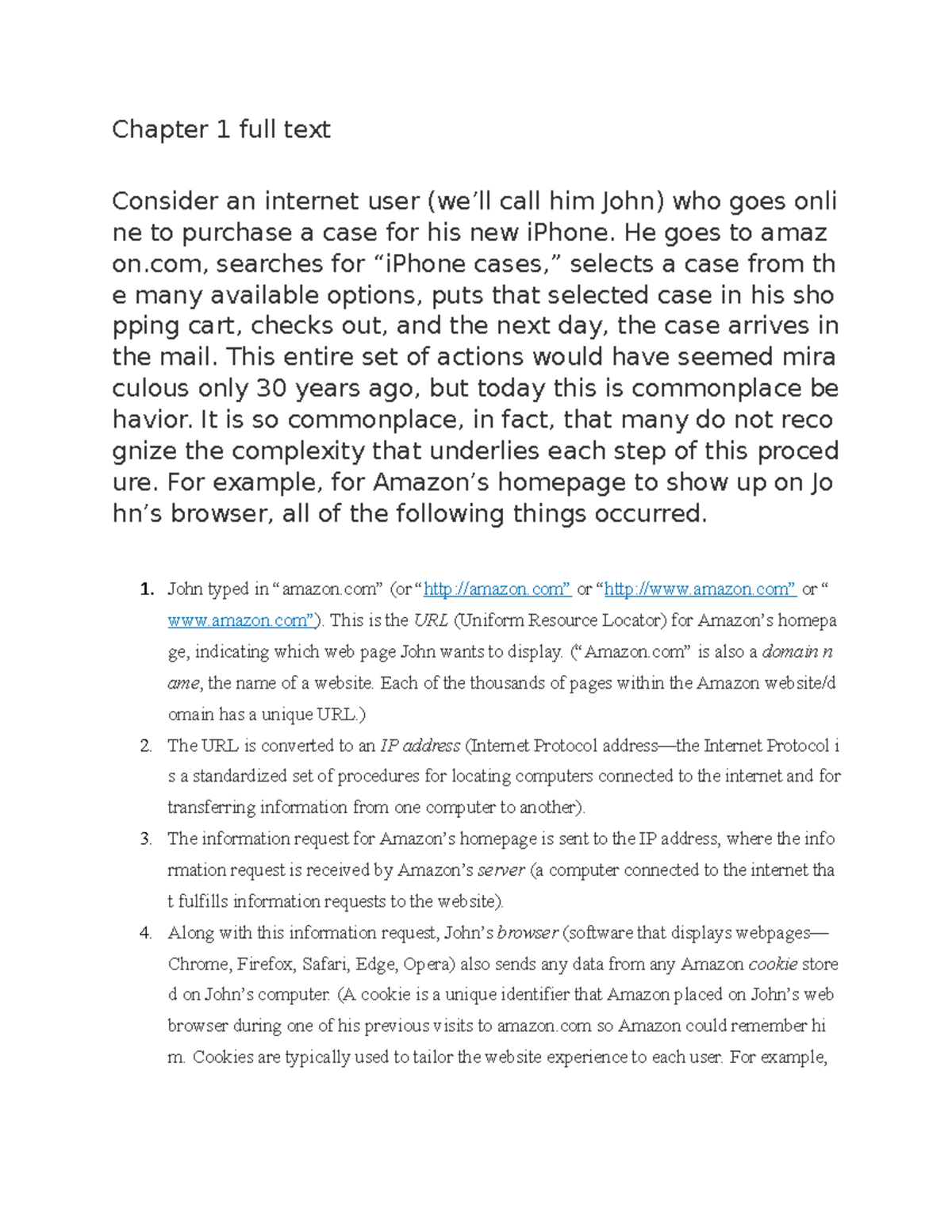 Chapter 1 full text - Chapter 1 full text Consider an internet user (we ...