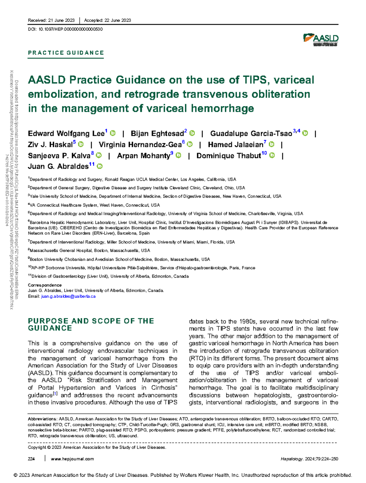 Aasld TIPS USOS - tips - P R A C T I C E G U I D A N C E AASLD Practice ...