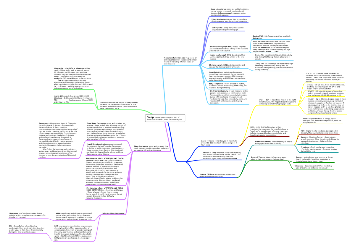 Sleep Module Workshop Mindmap PSY102 - Sleep; Regularly occurring ASC ...