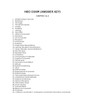HBO QUIZ(ANS KEY) - Hbo answer key to quiz I uploaded - HBO EXAM ...