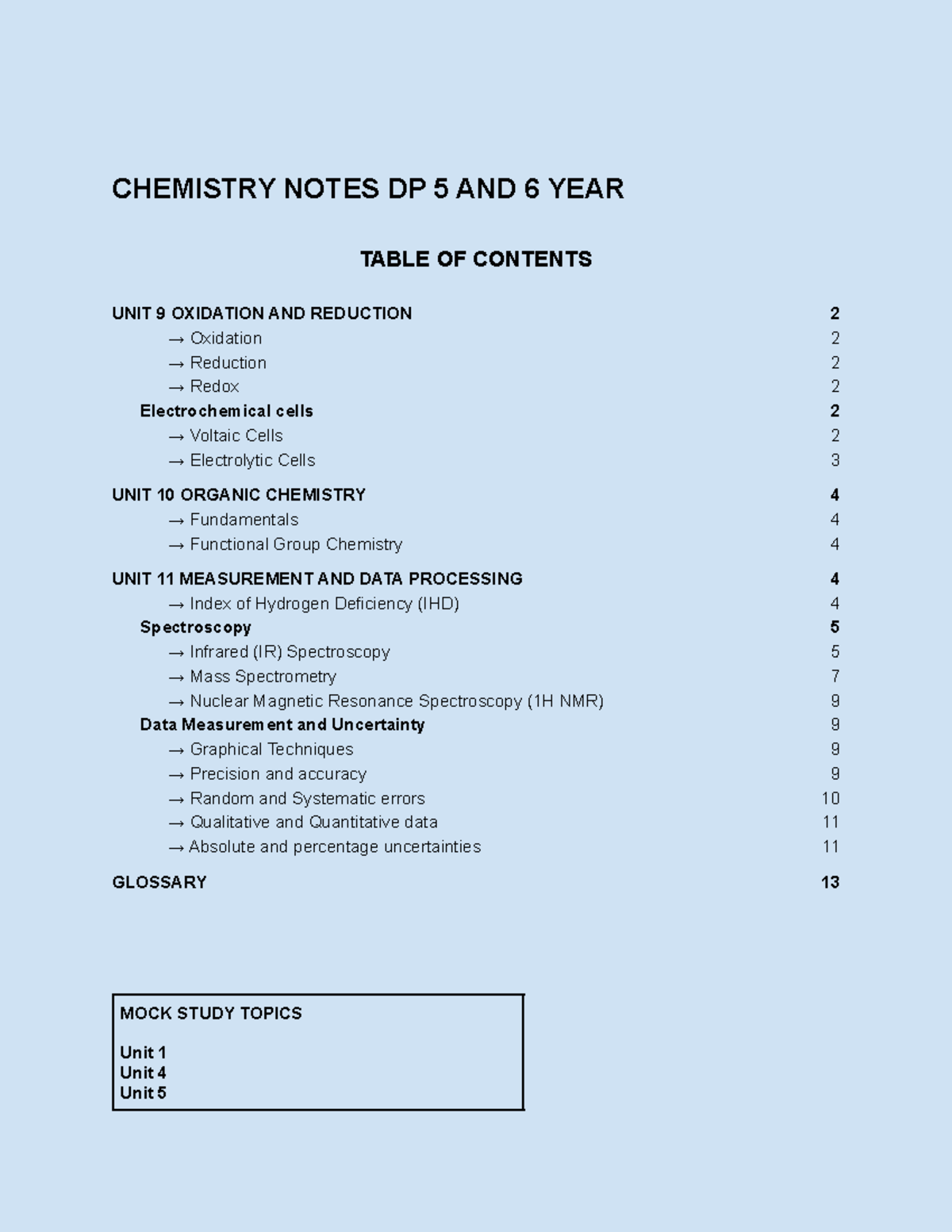 Everything IN Chemistry - CHEMISTRY NOTES DP 5 AND 6 YEAR UNIT 9 ...