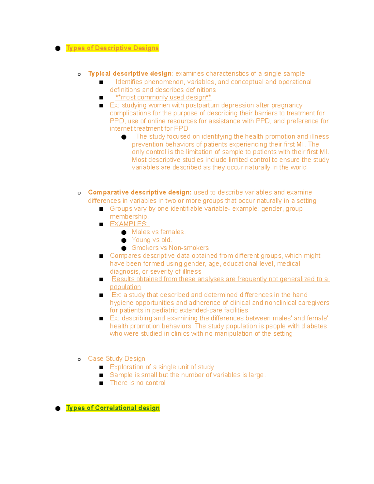 EBP-Types of Descriptive Designs - The only control is the limitation ...