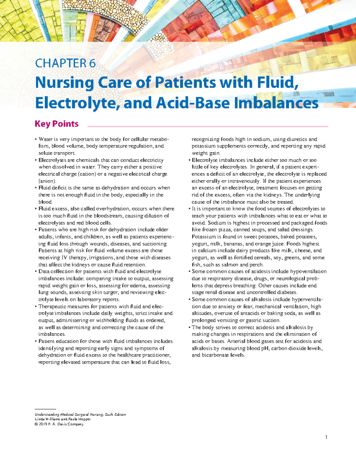 Ch06 - Ch06 - CHAPTER 6 Nursing Care of Patients with Fluid ...