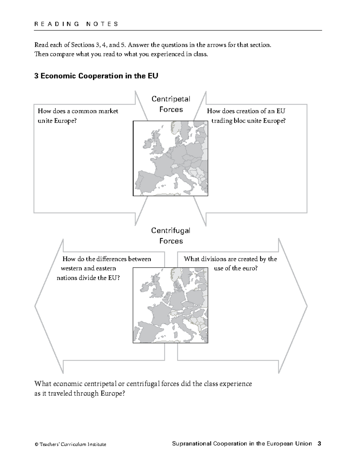 Notes - r e a d i n G n O T e S © Teachers’ Curriculum Institute ...
