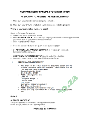 Computerised Financial Systems N5 S1 - PACER 2020 - FULL TIME FACULTY ...