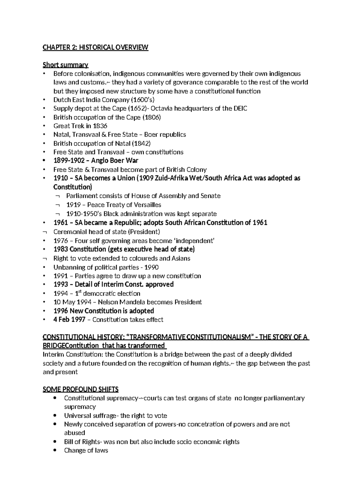 Chapter 2 historic overview - CHAPTER 2: HISTORICAL OVERVIEW Short ...