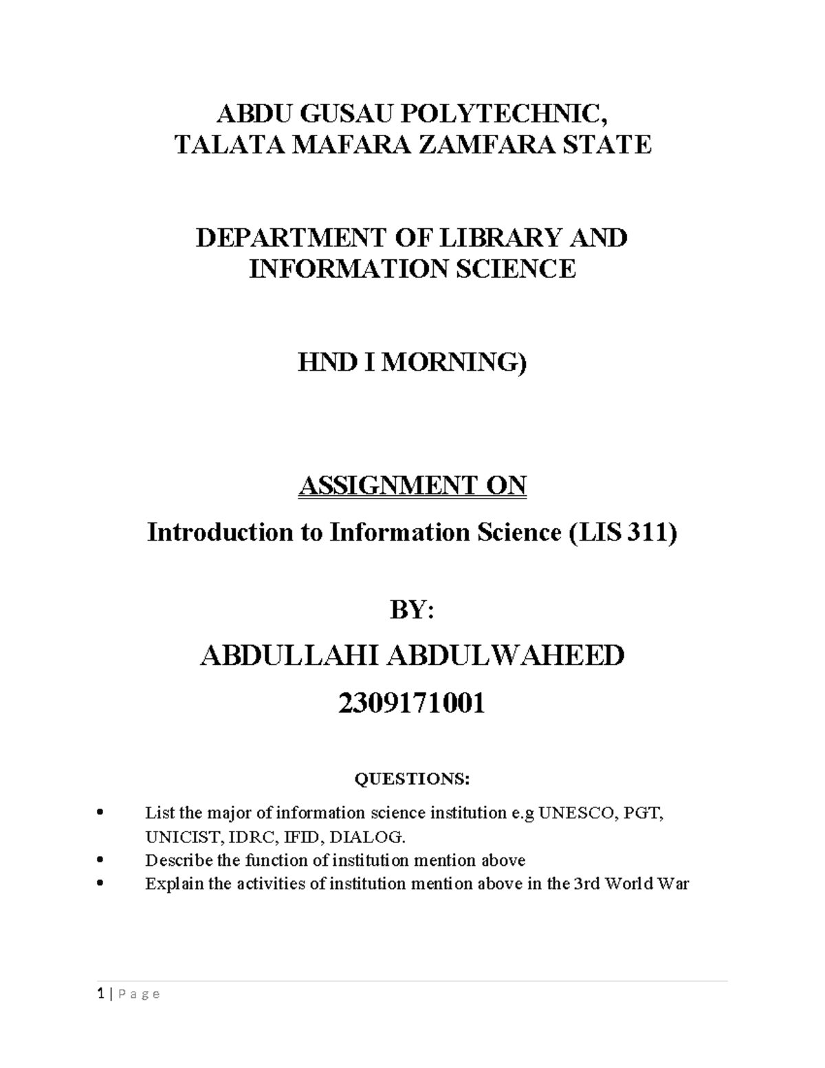Abdulwaheed Abdullahi - ABDU GUSAU POLYTECHNIC, TALATA MAFARA ZAMFARA ...