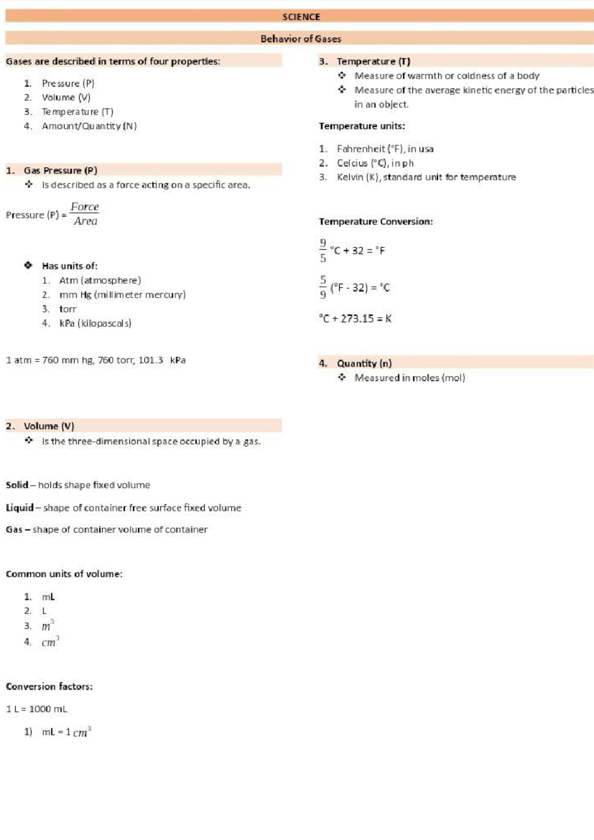 Science- Reviewer - special program in science - Studocu