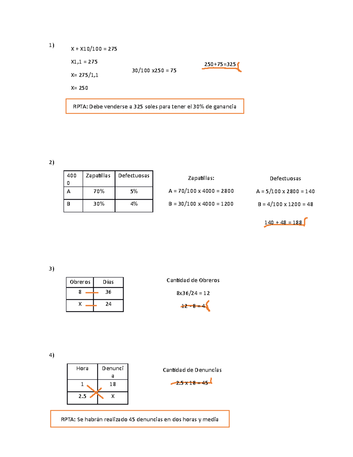 EPP2 - Ejercicios resueltos - 1) 2) 400 0 Zapatillas Defectuosas A 70% ...