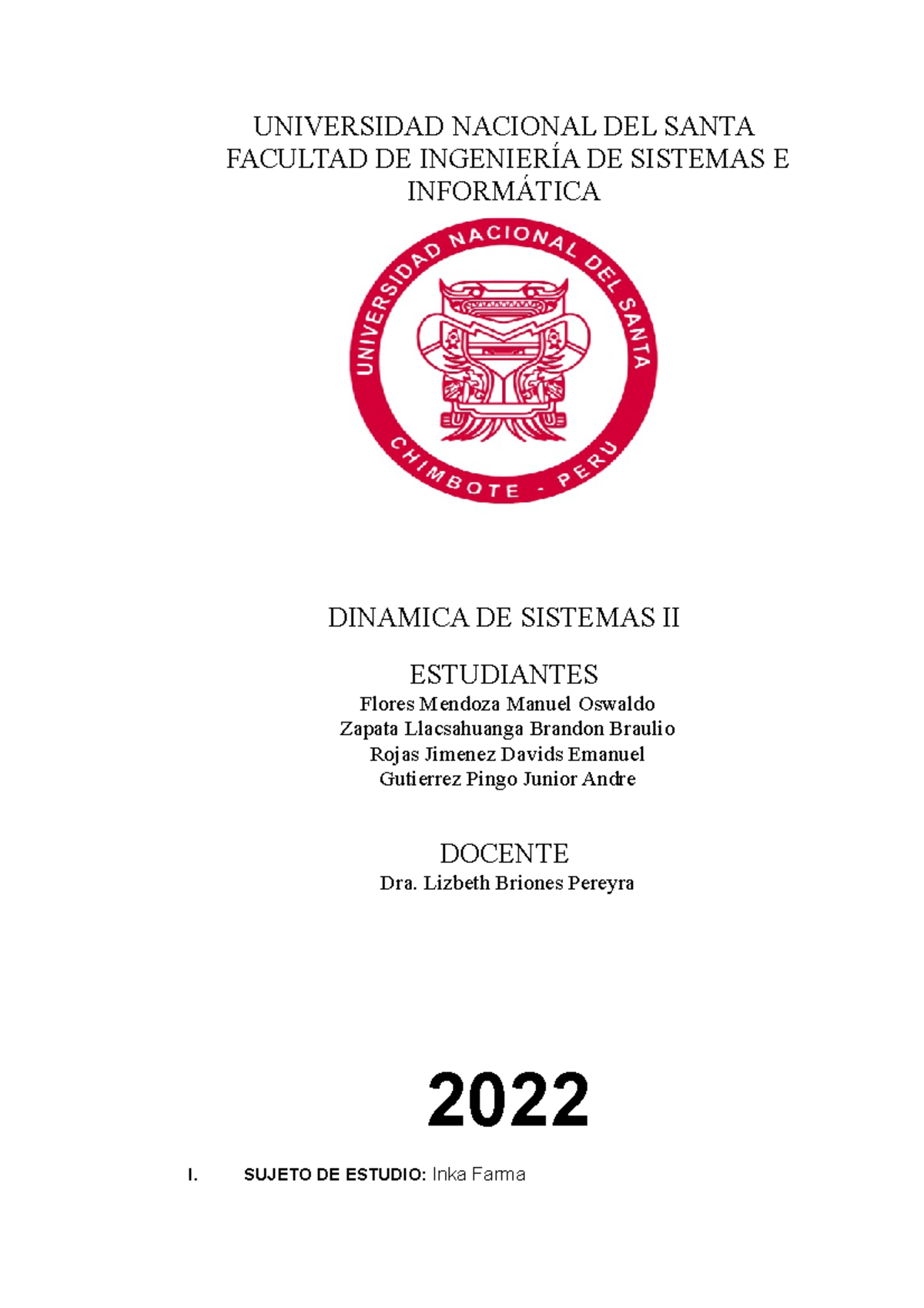 Producto 3ra unidad (Dinamica 2) - UNIVERSIDAD NACIONAL DEL SANTA ...