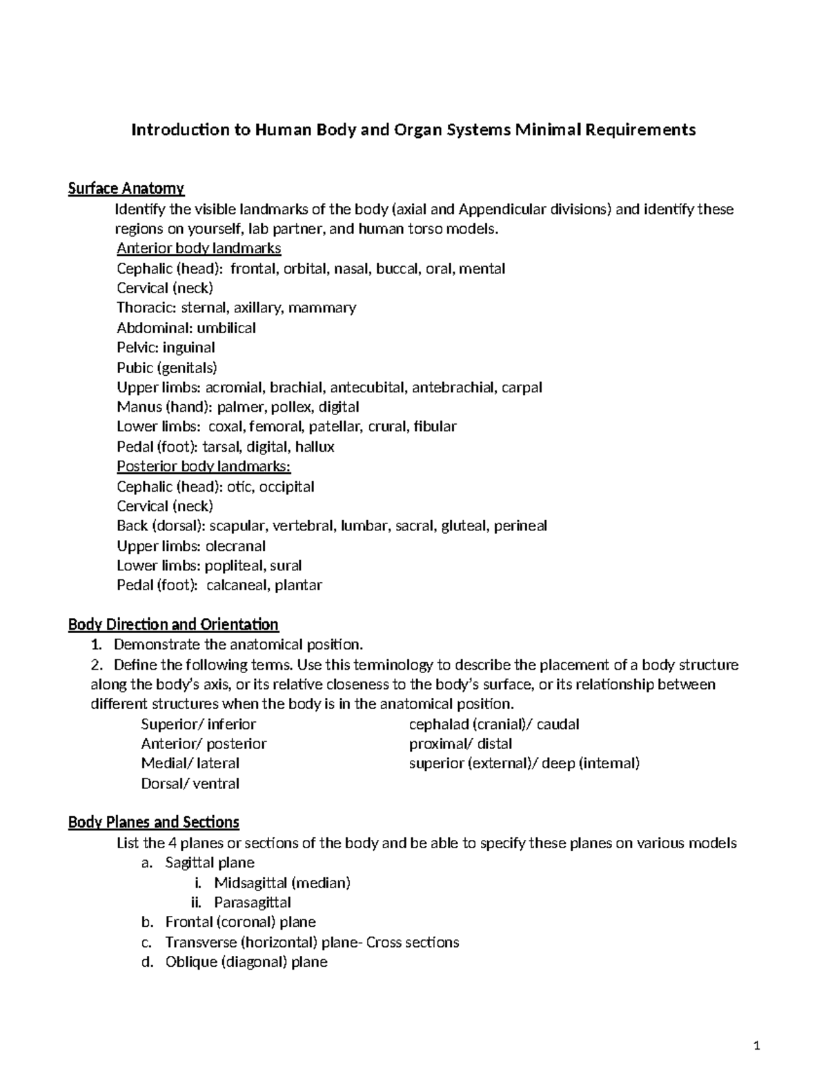 Intro to Body and Organ Systems MRS - Tagged - Introduction to Human ...