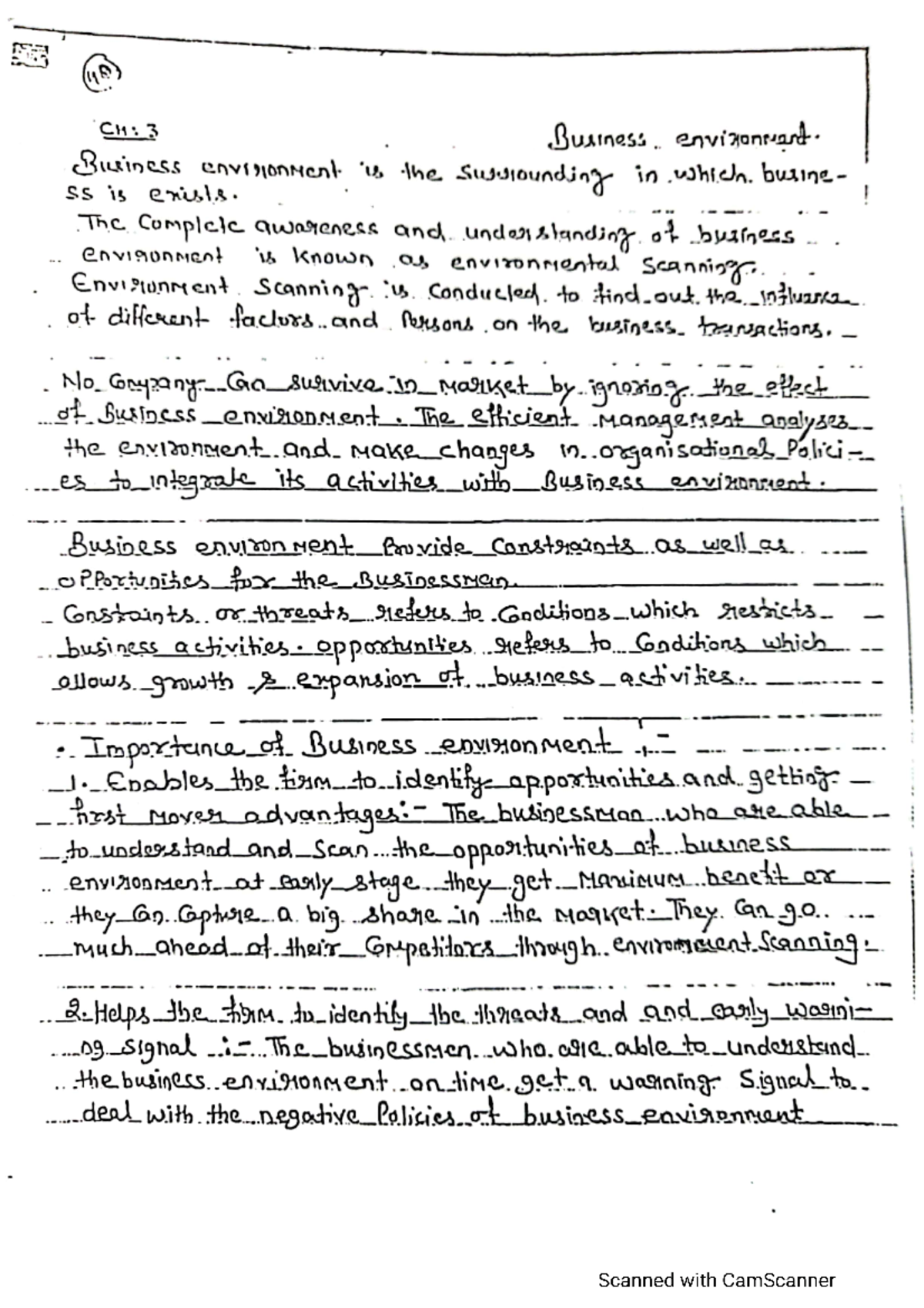 CH-3 business environment - Business Studies - Studocu