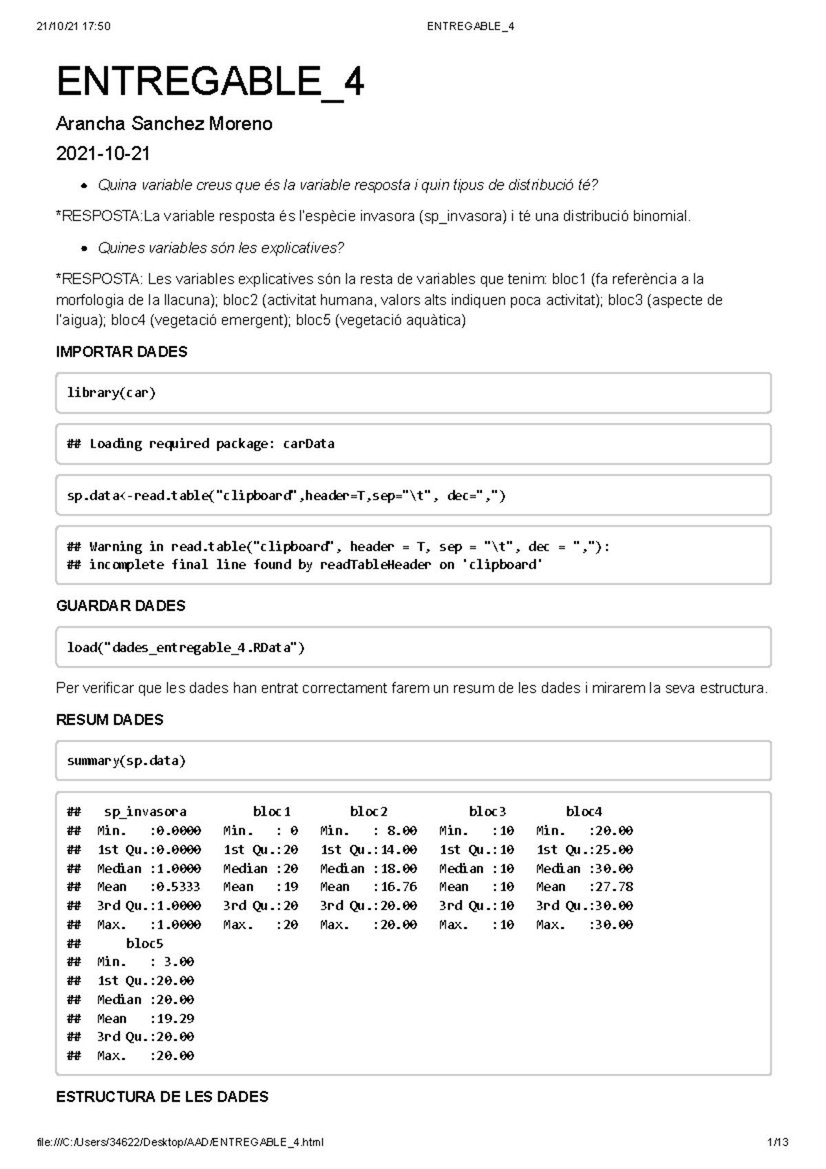 Entregable 4 - ENTREGABLE_ Arancha Sanchez Moreno 2021-10- Quina variable creus que és la ...