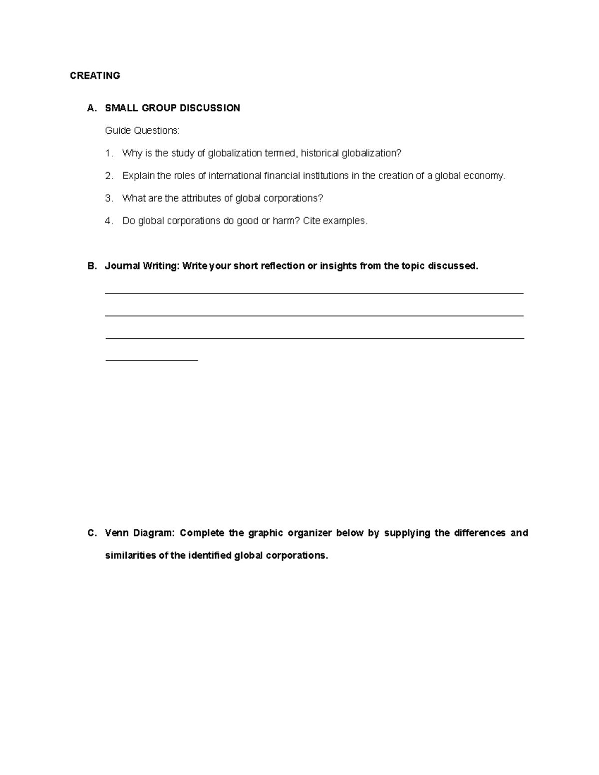 TCWD Week 3 - week3 - CREATING A. SMALL GROUP DISCUSSION Guide ...