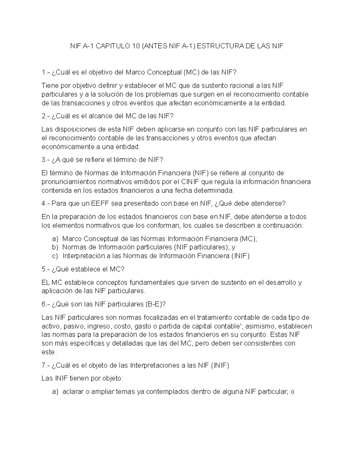 Conceptos sobre las NIF - NIF A-1 CAPITULO 10 (ANTES NIF A-1 ...