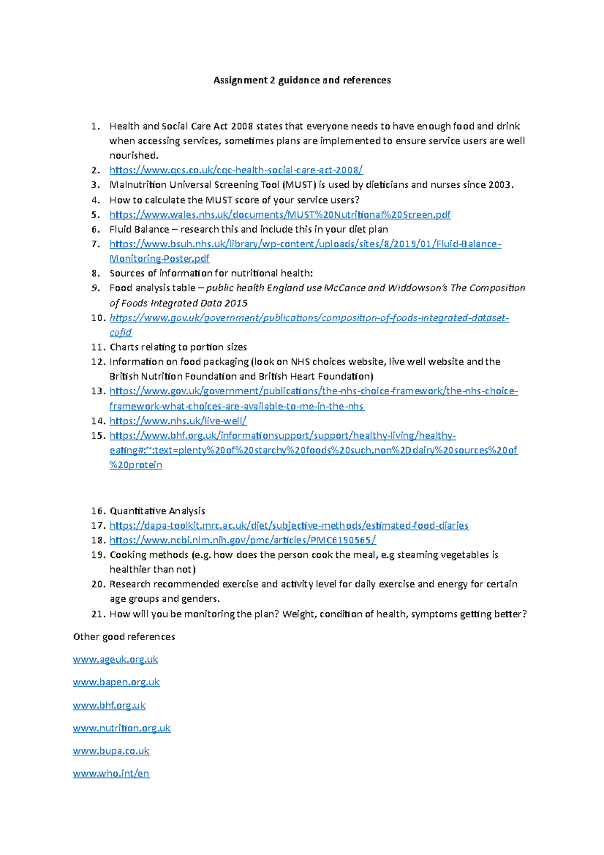Task 2 guide and referencing - Assignment 2 guidance and references ...