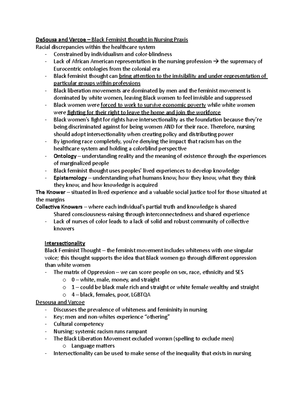 De Sousa and Varcoe - Dr. Lang - DeSousa and Varcoe – Black Feminist ...