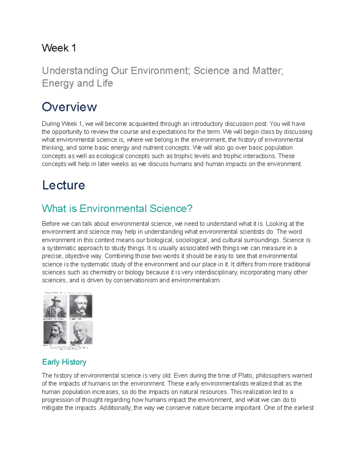 BIOL 115 notes week 1 - Google Docs - Week 1 Understanding Our ...