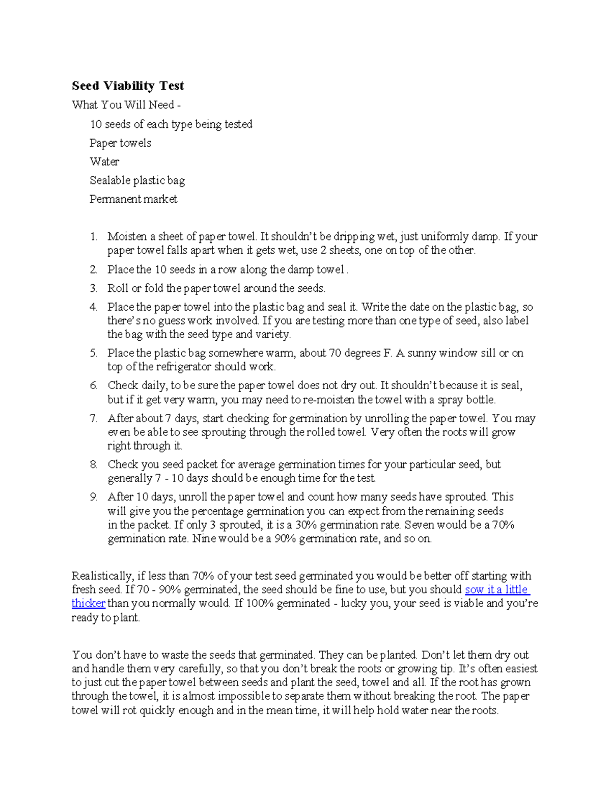 Seed Viability Test - Seed testing - Seed Viability Test What You Will ...