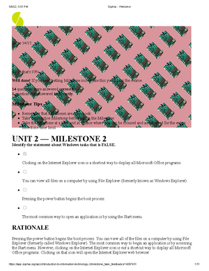 Unit 2 Miletone - Unit 2 Milestone - 1 CONCEPT → Introduction to ...