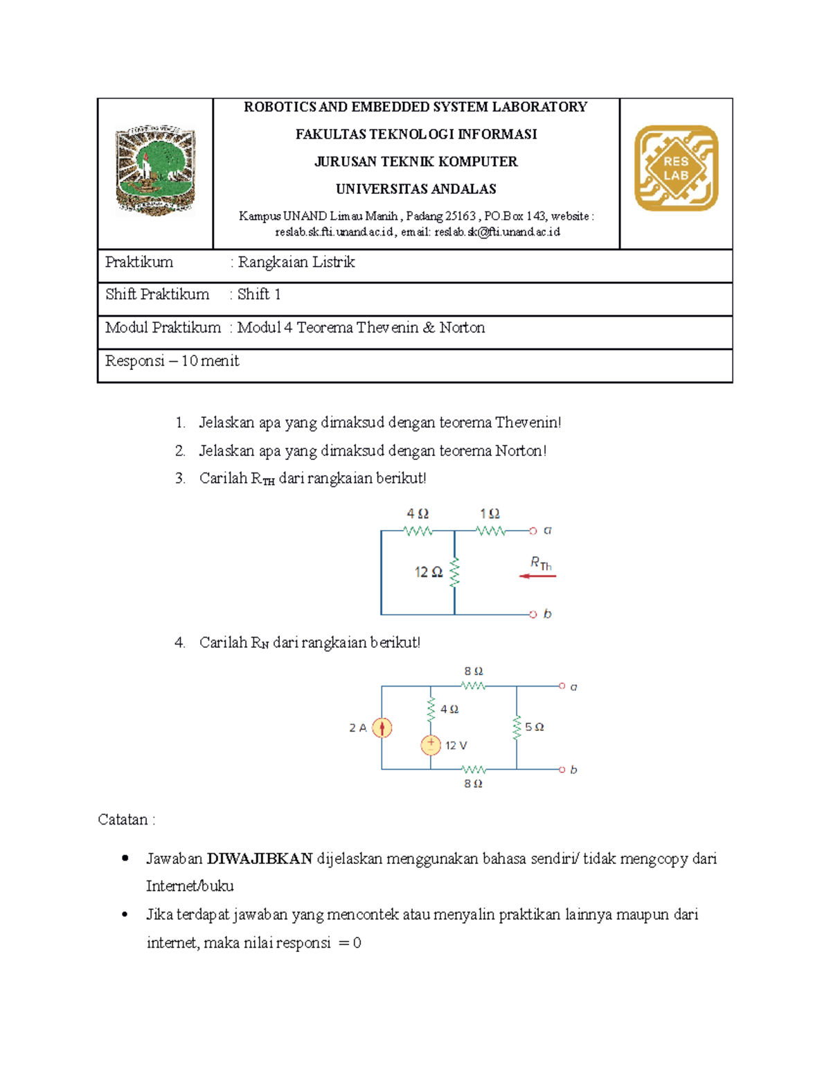 Responsi Modul 4 PRL Shift 1 - ROBOTICS AND EMBEDDED SYSTEM LABORATORY ...