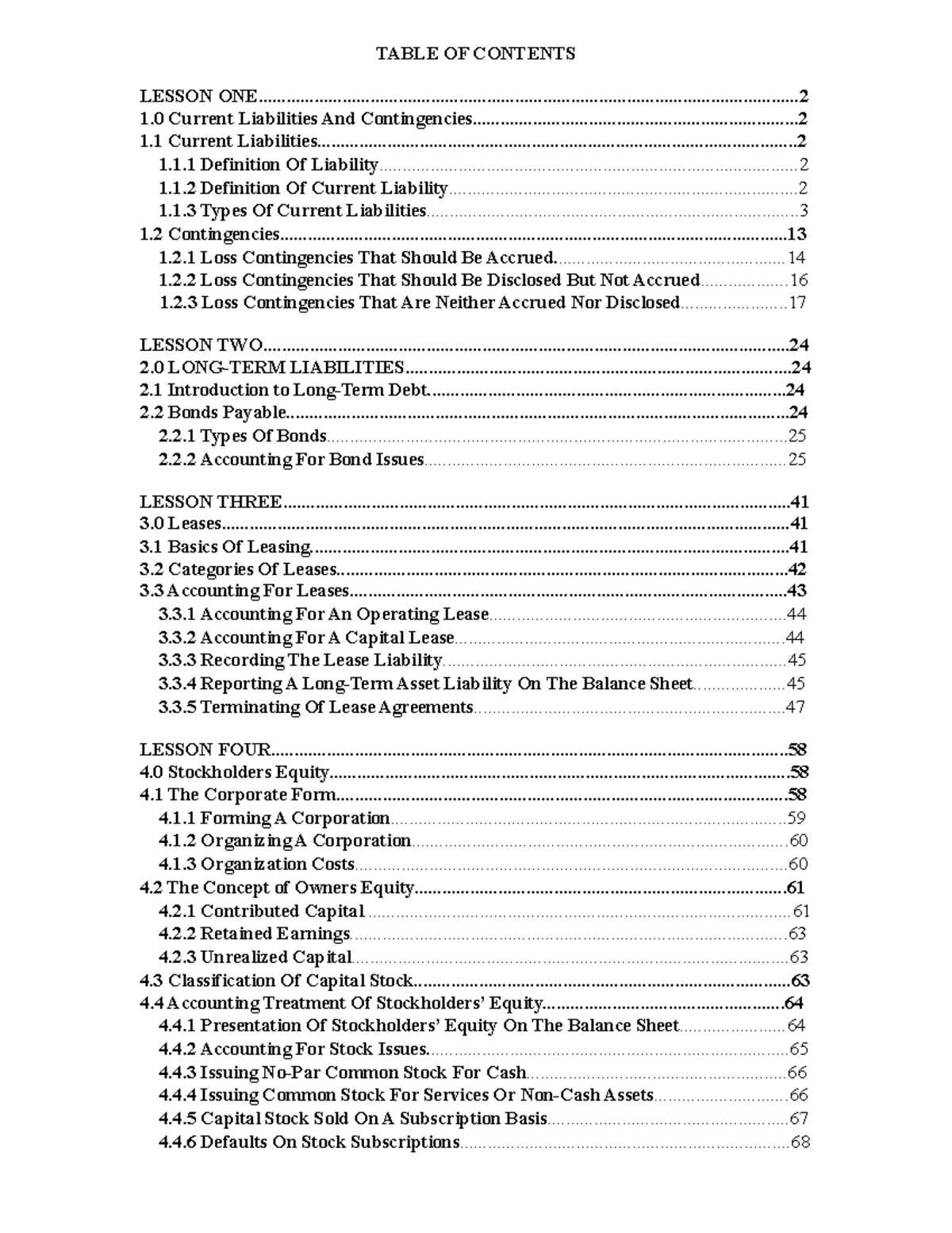 Intermediate acc 2. Intermediate acc 2. Intermediate acc 2 - TABLE OF ...