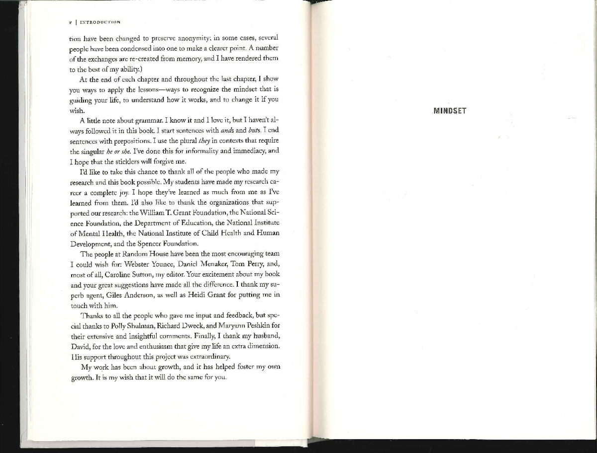 Dweck Mindset Chapter 1 - 9708 - Studocu