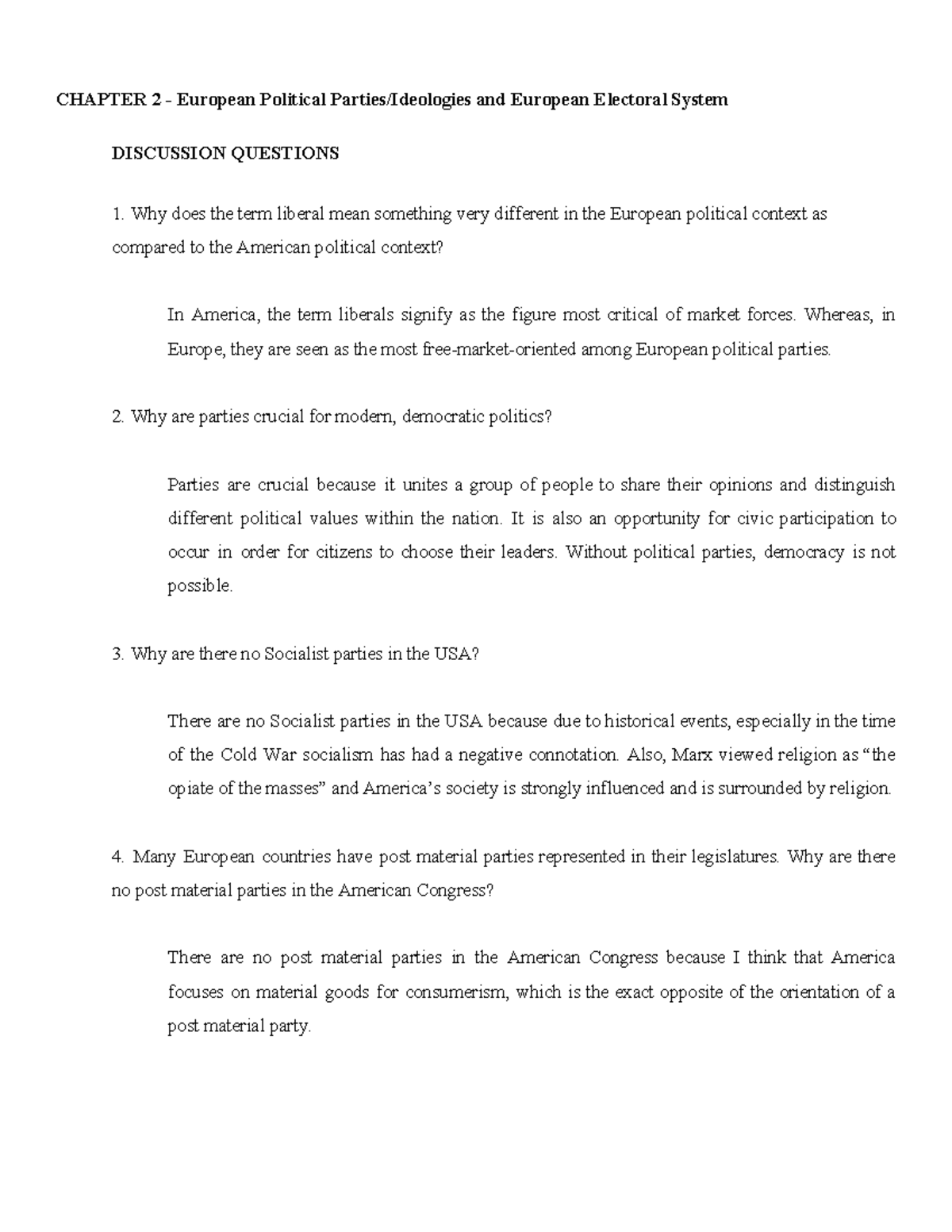 CH 2 - European Political Parties Ideologies and European Electoral ...