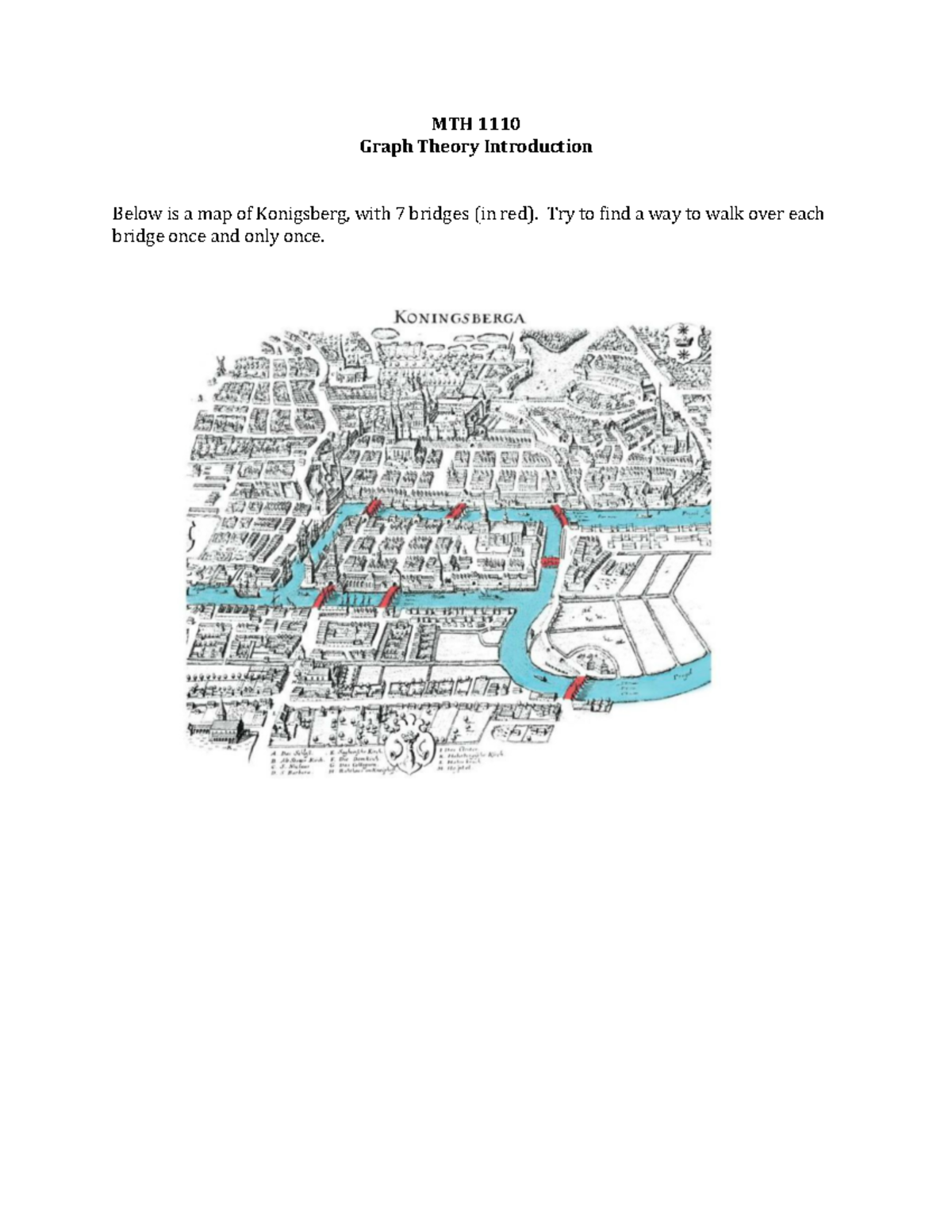 Graph Theory Notes - MTH 1110 Graph Theory Introduction Below is a map ...