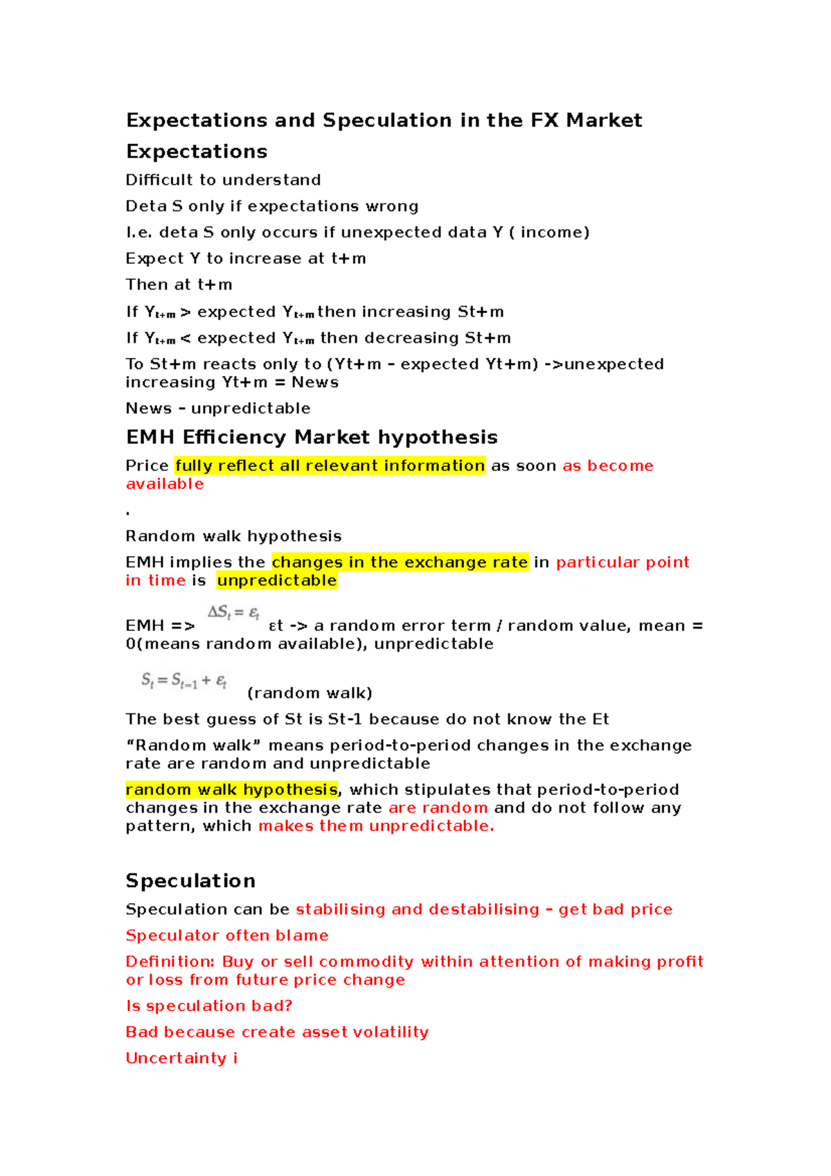 WEEK10 - Expectations and Speculation in the FX Market Expectations ...