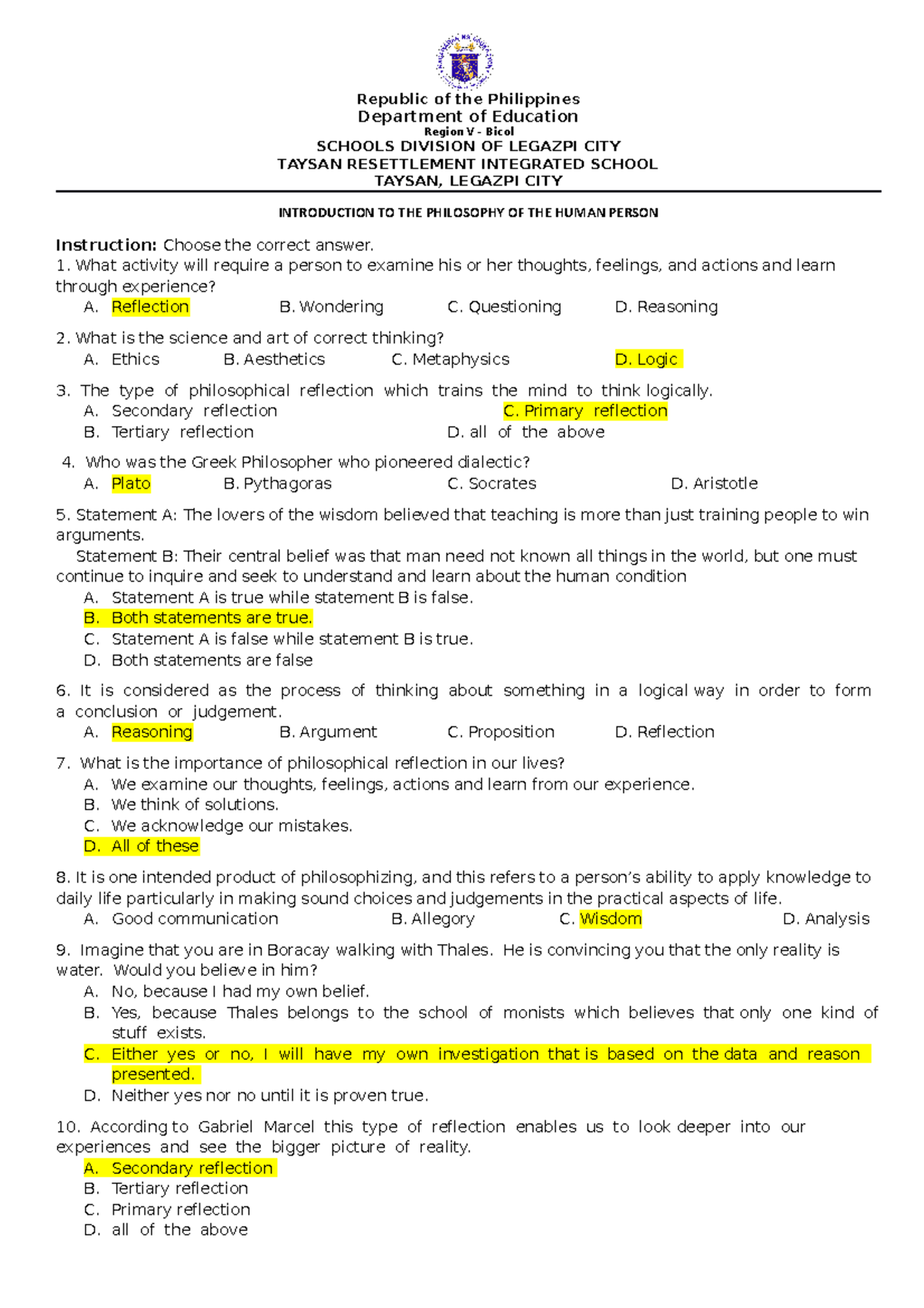 Test - try this - Republic of the Philippines Department of Education ...