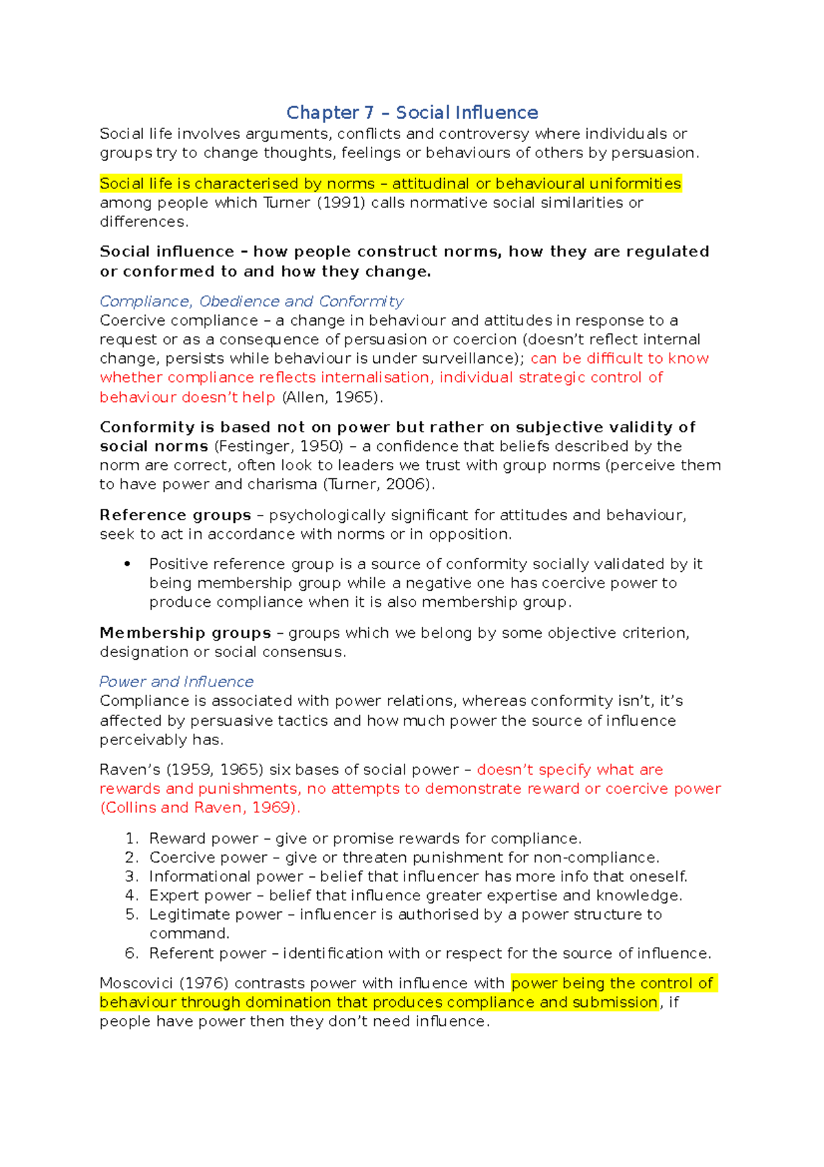 Social Influence - Chapter 7 – Social Influence Social life involves ...