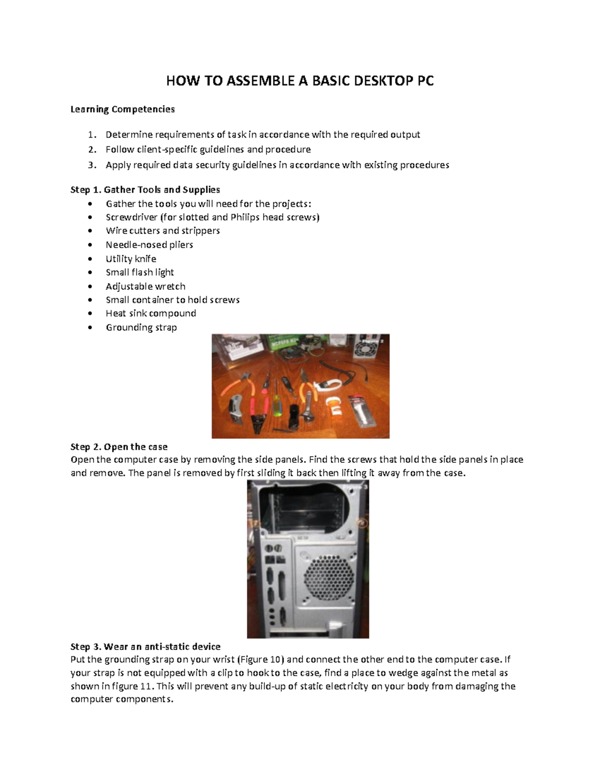 HOW TO Assemble A Basic Desktop PC - HOW TO ASSEMBLE A BASIC DESKTOP PC ...