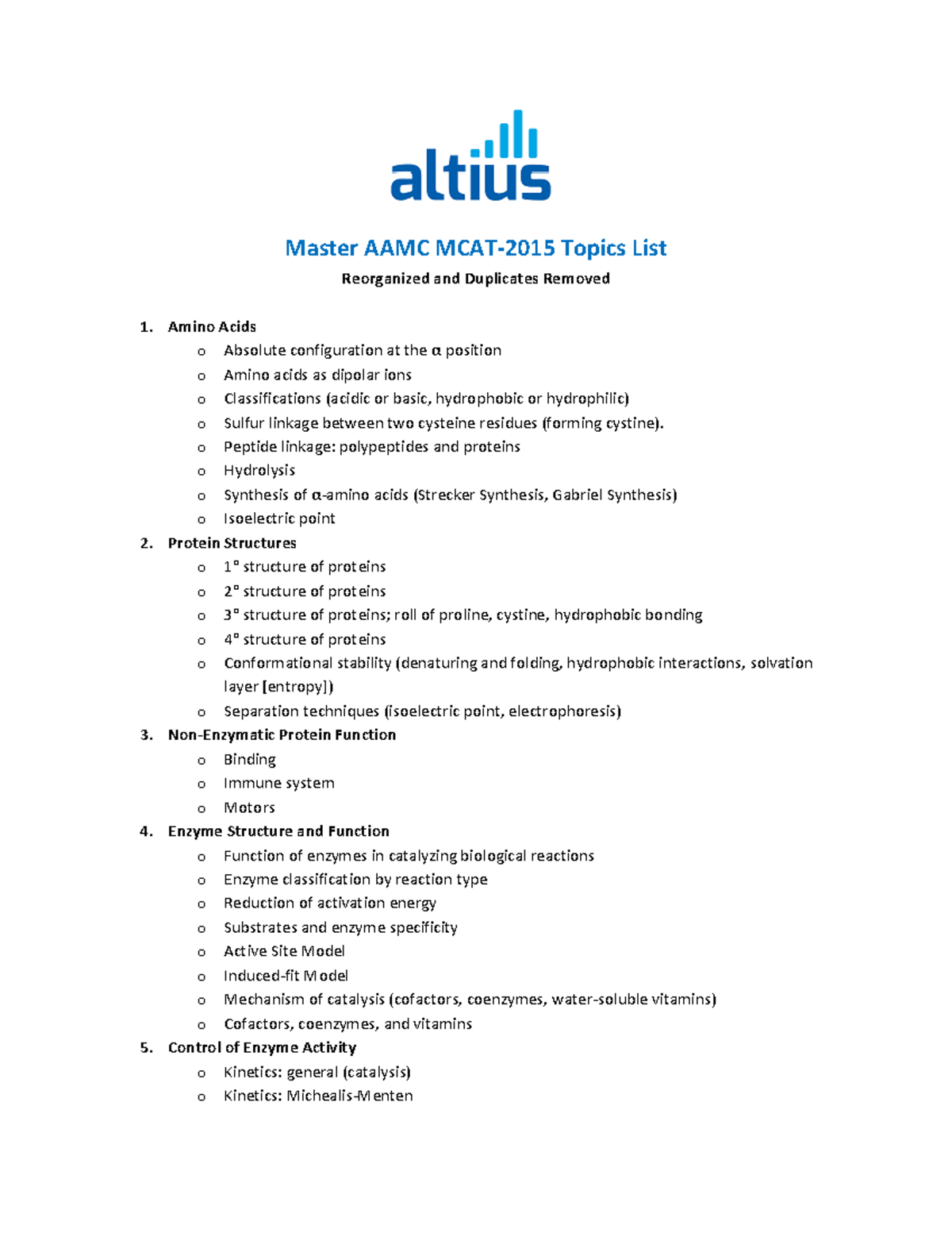 Copy of Master Aamctopics List-MCAT2015 - Master AAMC MCAT-2015 Topics ...