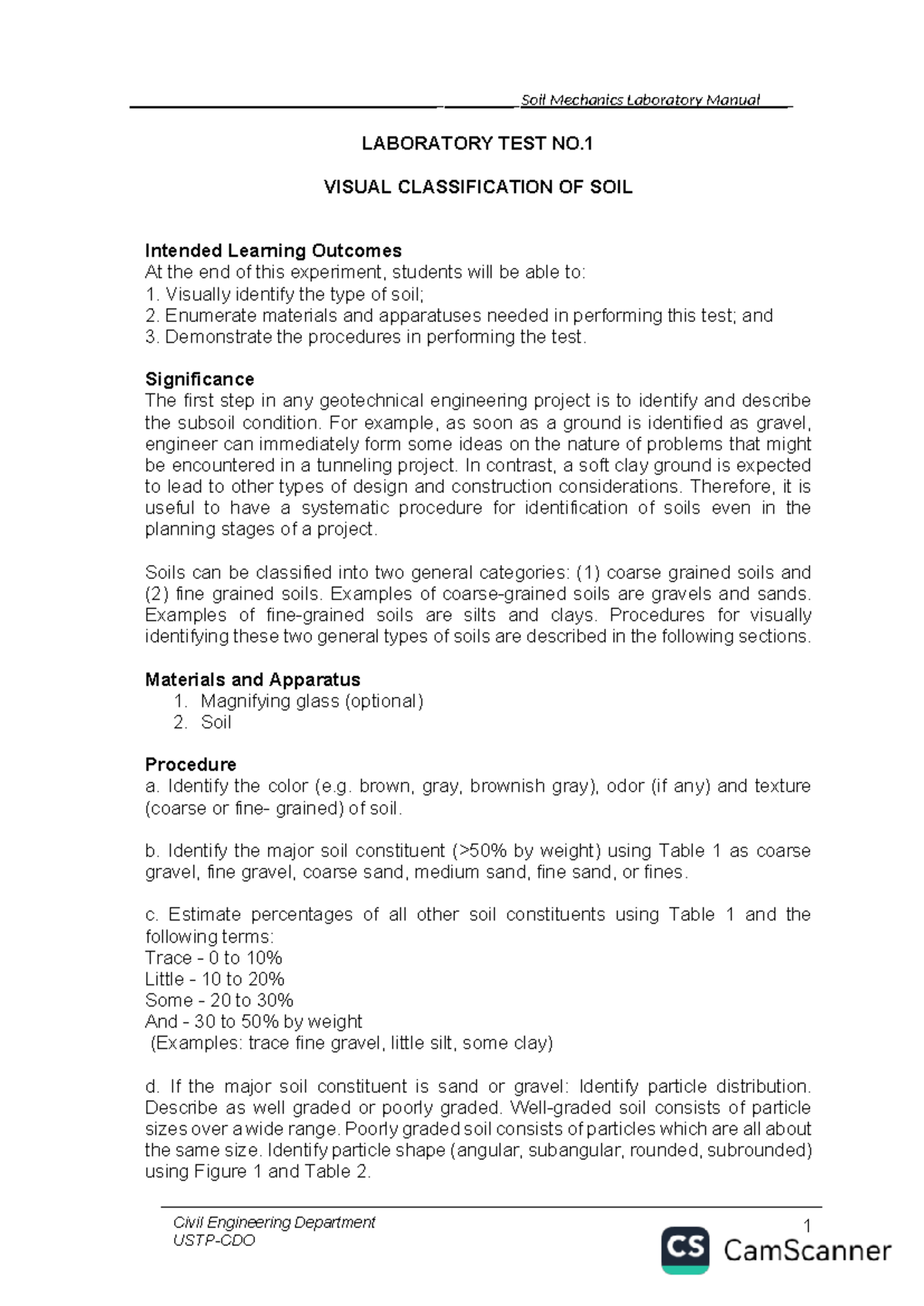 Laboratory-TEST- Combined(5) - Civil Engineering Department 1 ...