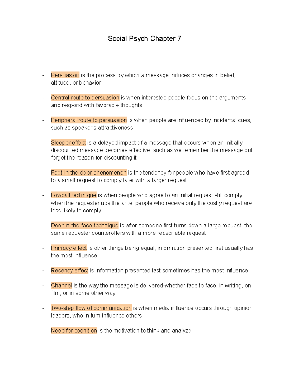 Social Psych Chapter 7 - Studocu