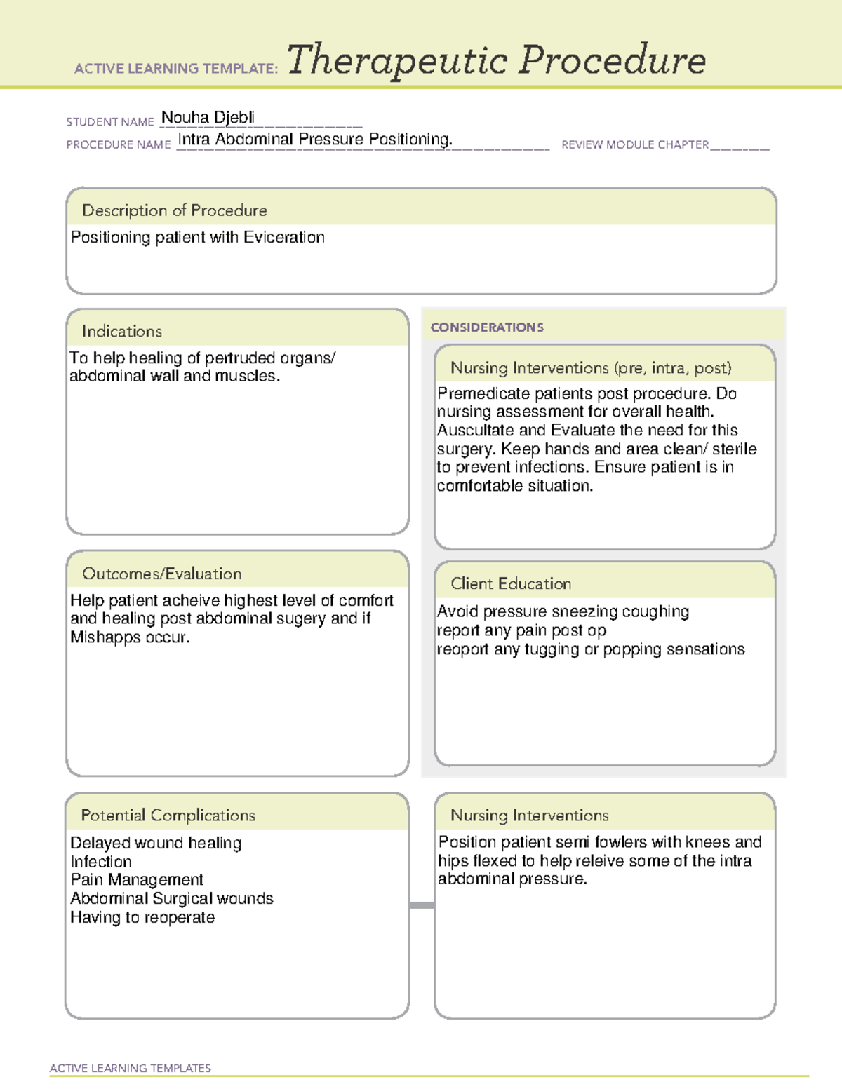 ATI-2 - Ati Template - NUR 2100 - ACTIVE LEARNING TEMPLATES Therapeutic ...