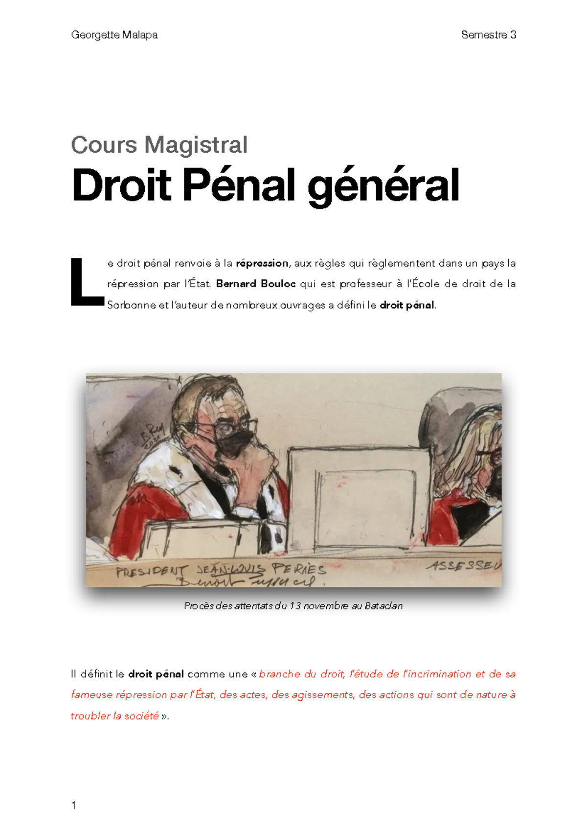 Cours Magistral "Droit Pénal général" - Cours Magistral Droit Pénal ...