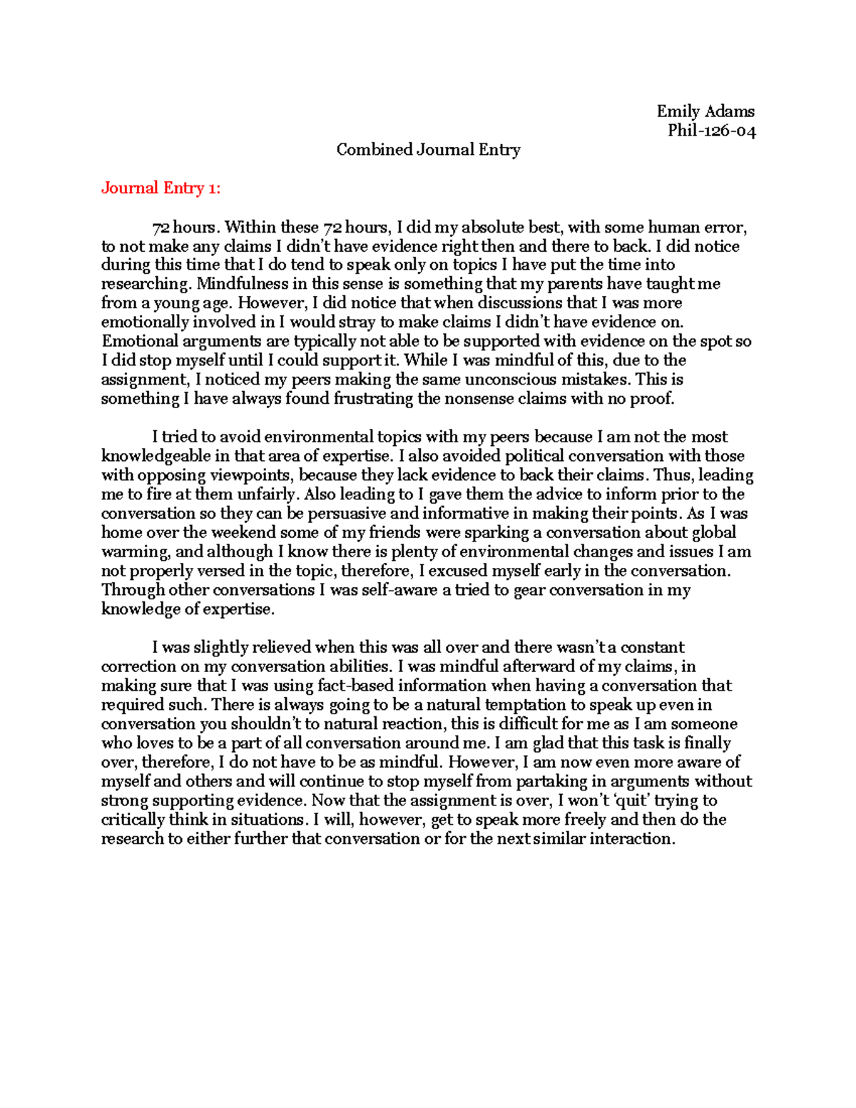 Combined Journal Entry - Emily Adams Phil-126- Combined Journal Entry ...